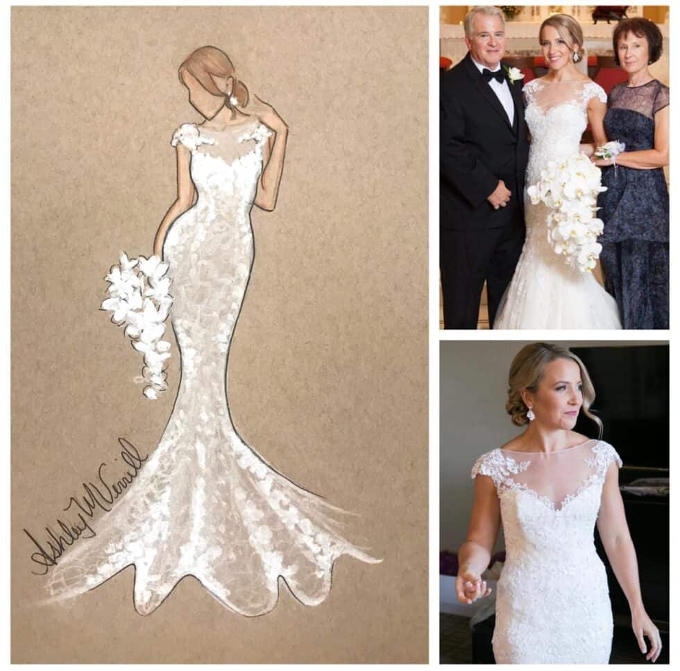 Personalized Bridal Artwork | Wedding Art Illustrations |Art by Ashley ...